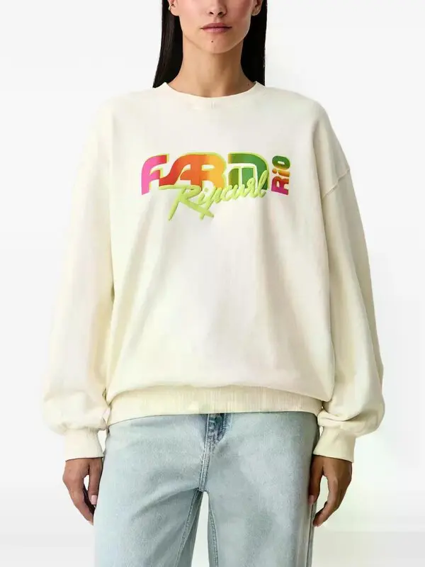 Rip Curl X Farm Rio Air Shred Logo-print Sweatshirt - Neutrals