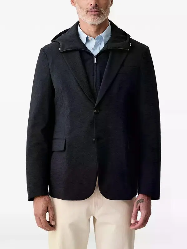 Emporio Armani Hooded Seersucker Jacket