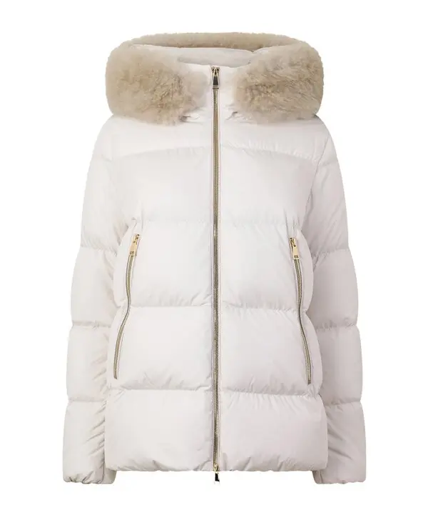 Moncler Hooded Down Jacket - White