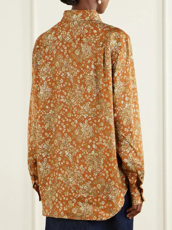 Dries Van Noten Floral-jacquard Printed Satin Shirt