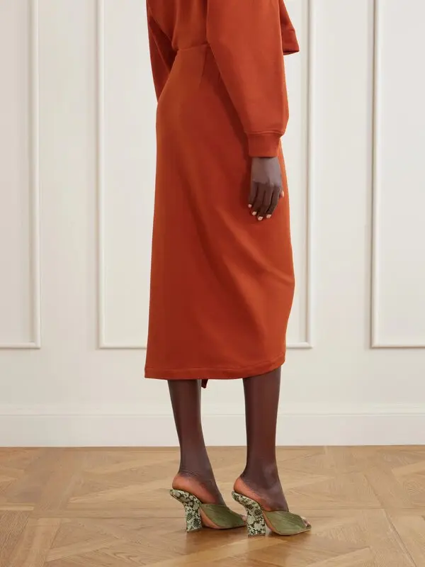 Dries Van Noten Cotton-jersey Midi Skirt