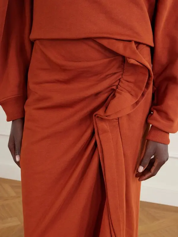 Dries Van Noten Cotton-jersey Midi Skirt