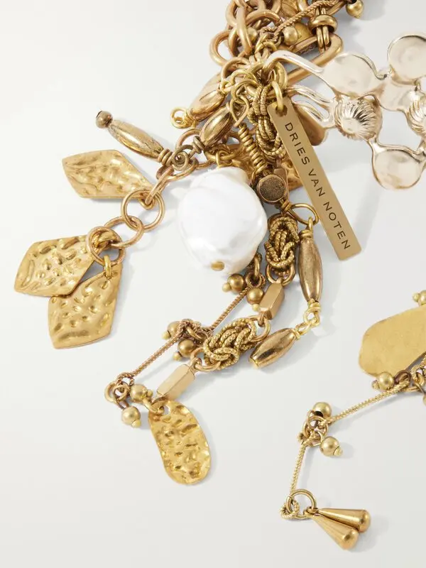 Dries Van Noten Embellished Gold-tone Bracelet