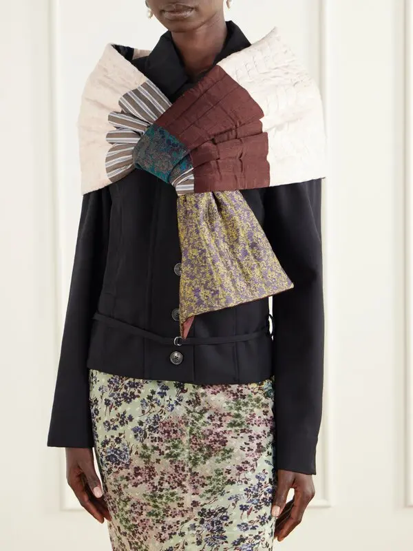 Dries Van Noten Patchwork Quilted Scarf