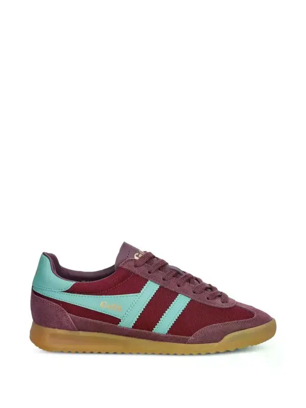 Gola Contrast-panel Lace-up Sneakers - Red