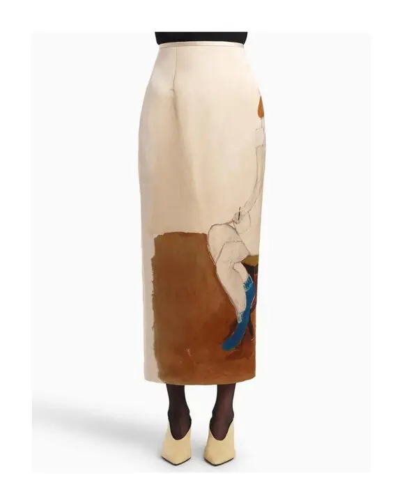 Khaite Printed Skirt