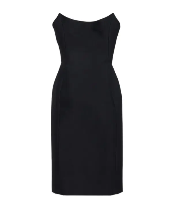 Balenciaga Midi Bustier Dress - Black