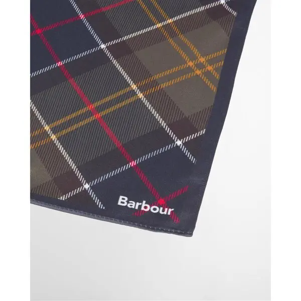 Barbour Diagonal Plaid Silk Scarf