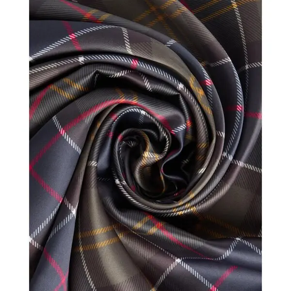 Barbour Diagonal Plaid Silk Scarf