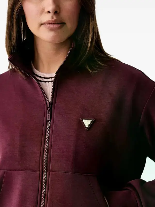 Guess Logo-plaque Zip-up Hoodie