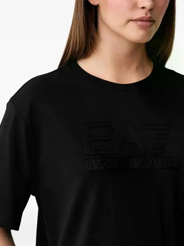 EA7 Logo-embroidered T-shirt