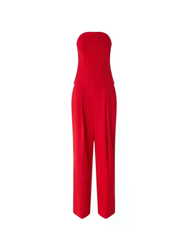 Pinko Long Jumpsuit With Bodice - Red