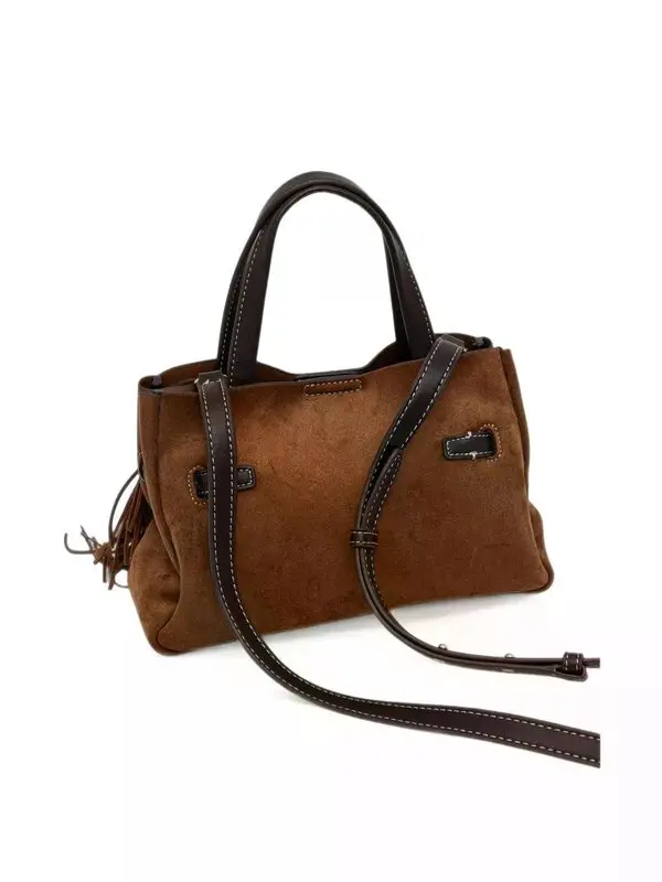 Dkny Fringe-trimmed Suede Tote Bag