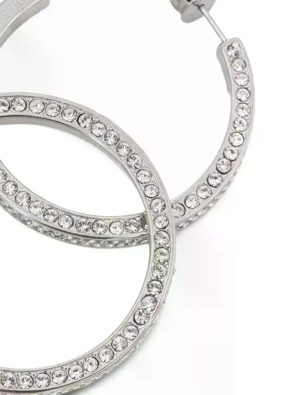 Guess Crystal-embellished Hoop Earrings