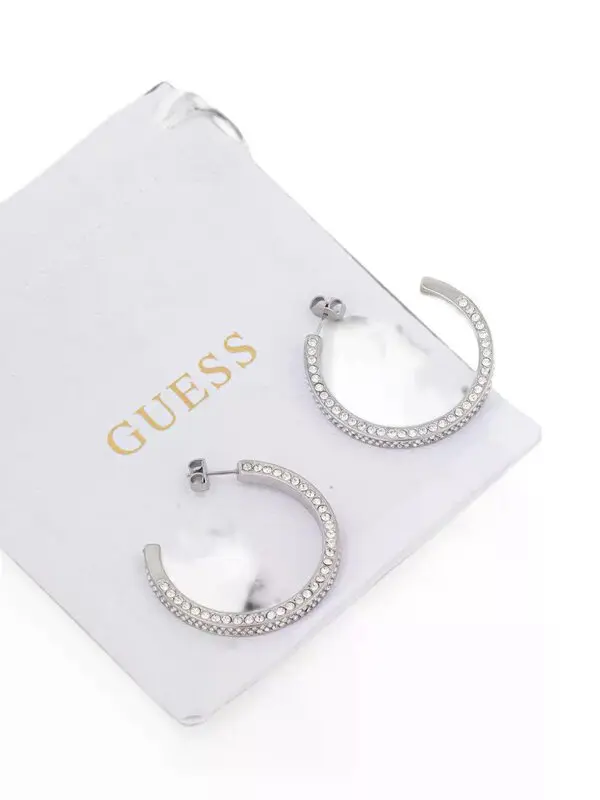 Guess Crystal-embellished Hoop Earrings
