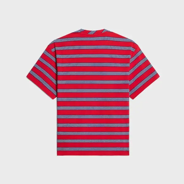 Celine Regular T-shirt In Striped Cotton Jersey