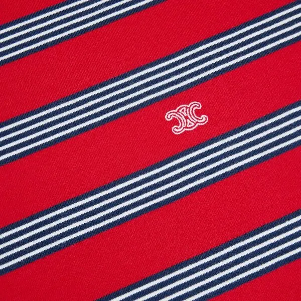Celine Regular T-shirt In Striped Cotton Jersey