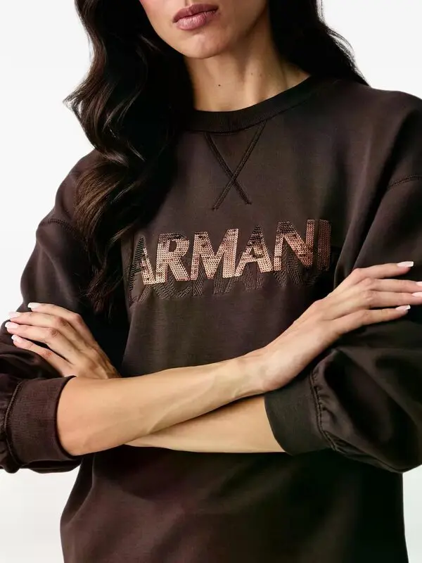 Armani Exchange Sequin-logo Sweatshirt