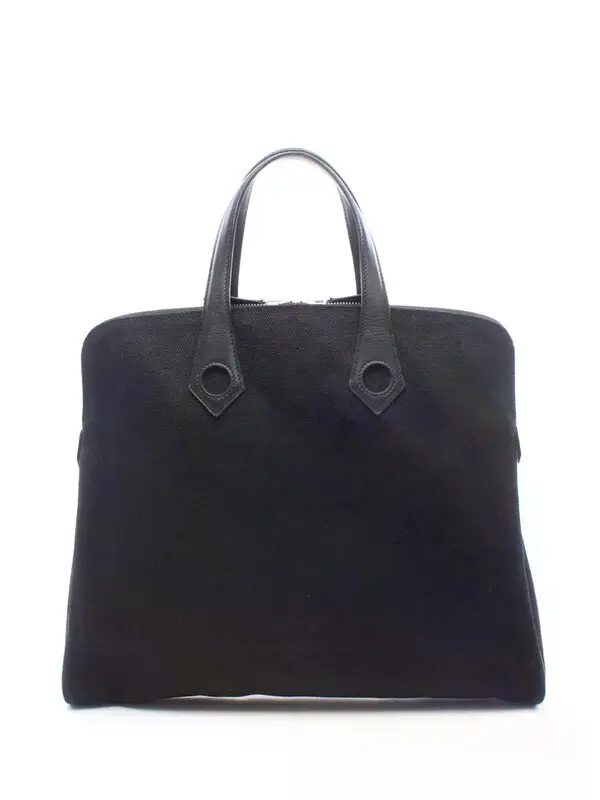 Hermès 2006 Toile Heeboo Mm Tote Bag - Black