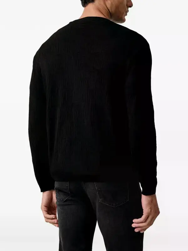 Armani Exchange Logo-jacquard Crew-neck Sweater