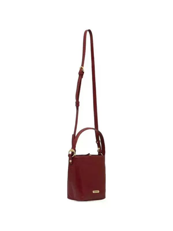 Barbour Mini Cedar Grained Leather Bucket Bag