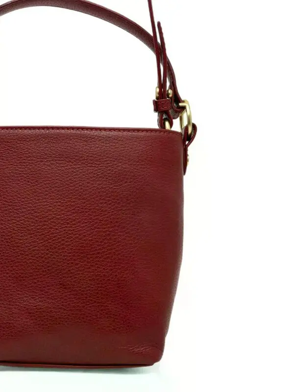 Barbour Mini Cedar Grained Leather Bucket Bag
