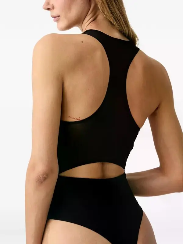 CASALL Racerback Mesh-panelled Bodysuit