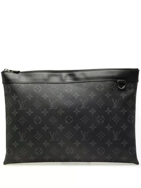 LOUIS VUITTON 2019 Monogram Eclipse Discovery Pochette Gm Clutch Bag