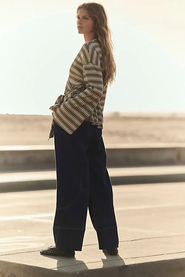 Free People It's A Wrap Pant Set - Citron Combo