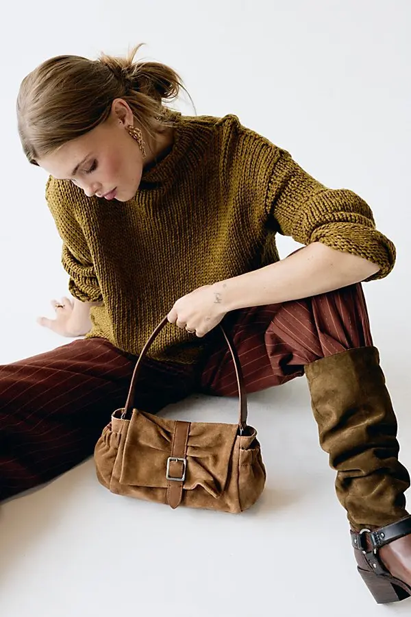 Free People Palermo Cinched Bag - Biscuit