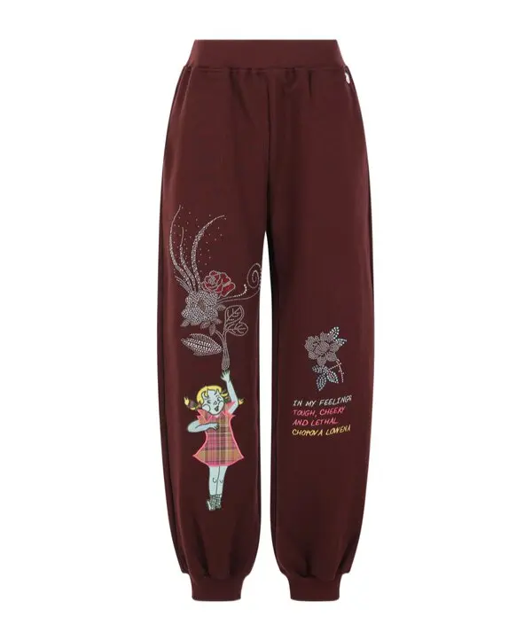 CHOPOVA LOWENA Embellished Graphic-print Track Pants