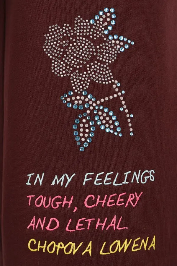 CHOPOVA LOWENA Embellished Graphic-print Track Pants