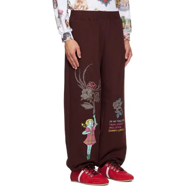 CHOPOVA LOWENA Embellished Graphic-print Track Pants