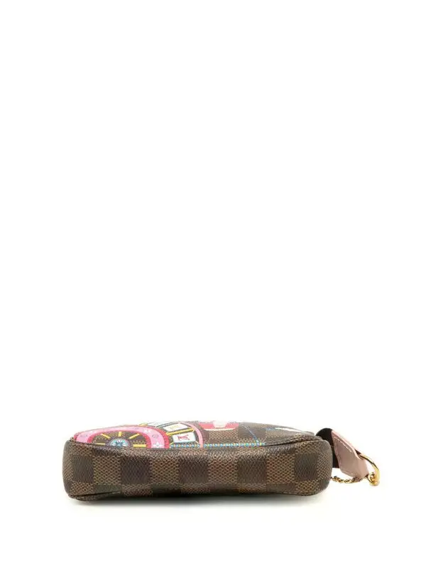 LOUIS VUITTON 2020 Damier Ebene Vivienne Holiday Mini Pochette Accessoires Handbag