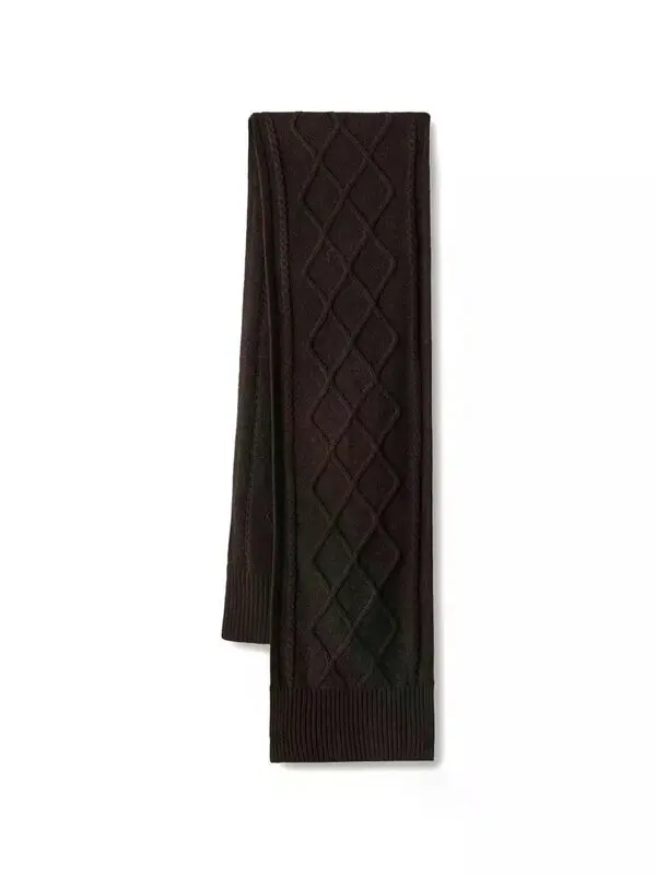 Armani Exchange Cable-knit Ribbed Scarf