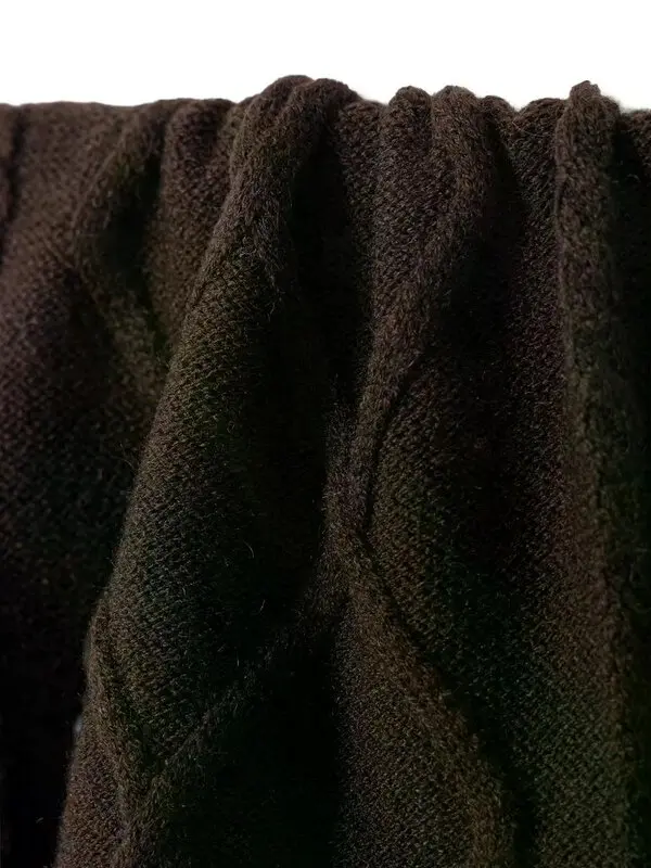 Armani Exchange Cable-knit Ribbed Scarf