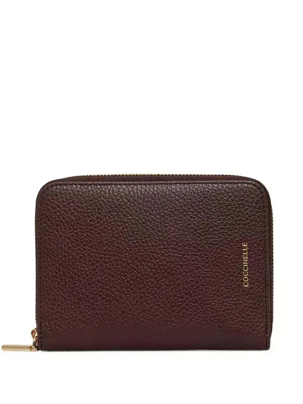 COCCINELLE Zipped Calf Leather Jewellery Case - Brown