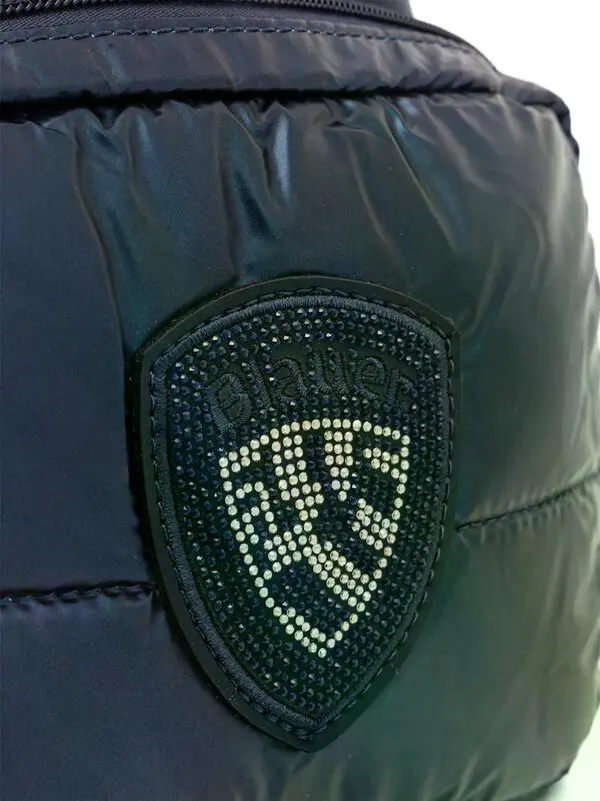 BLAUER. Quilted Crystal-embellished Backpack - Blue
