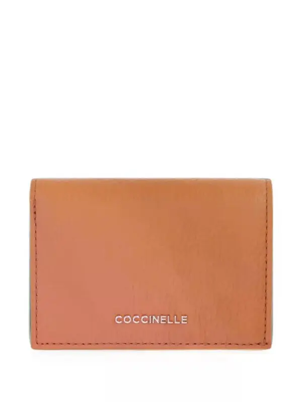 COCCINELLE Small Metallic Logo-plaque Wallet - Orange