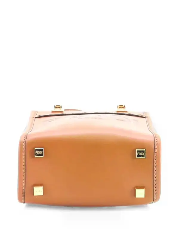 Fendi Sunshine Shopper Tote Leather Mini Crossbody Bag