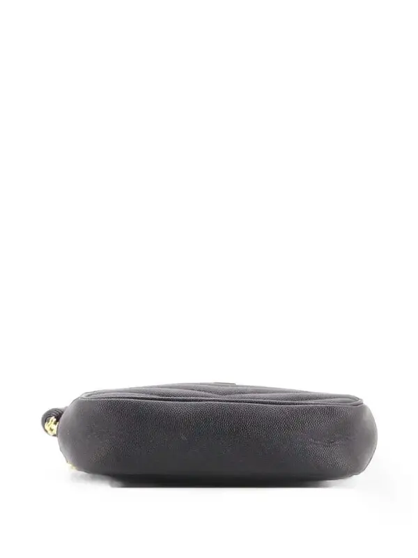 Saint Laurent Lou Camera Bag Matelasse Chevron Leather Mini Crossbody Bag - Black
