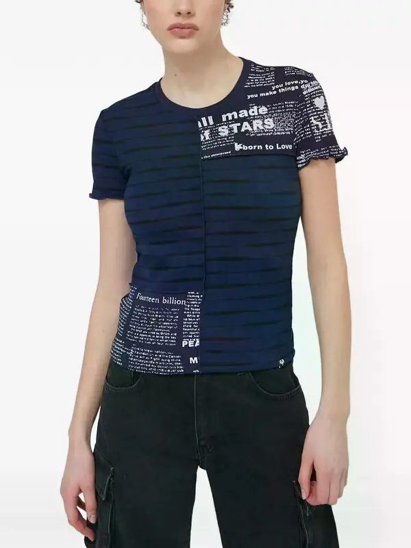 Desigual Low Printed Striped T-shirt
