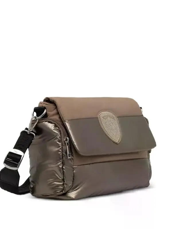 BLAUER. Padded Crystal-logo Shoulder Bag