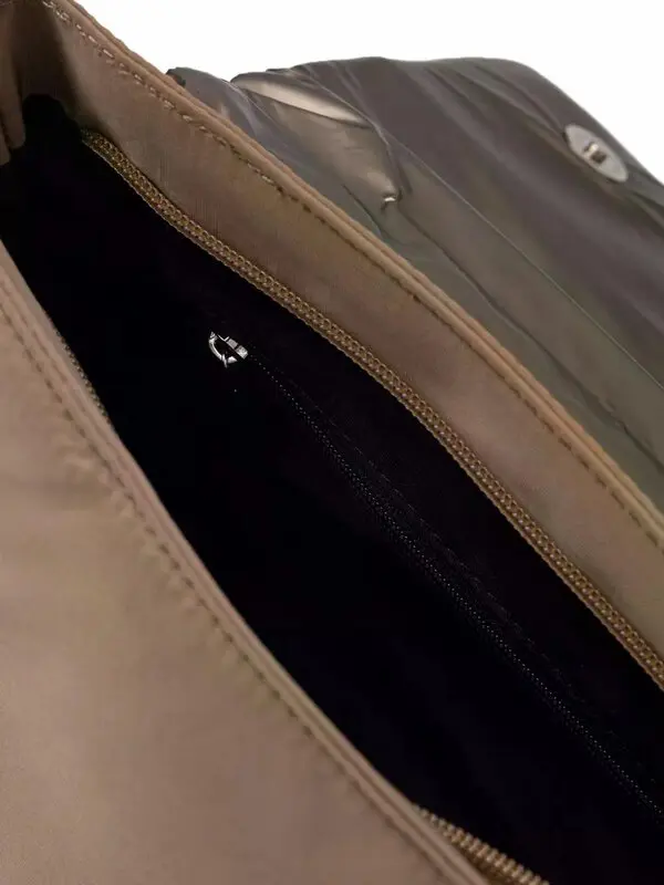 BLAUER. Padded Crystal-logo Shoulder Bag