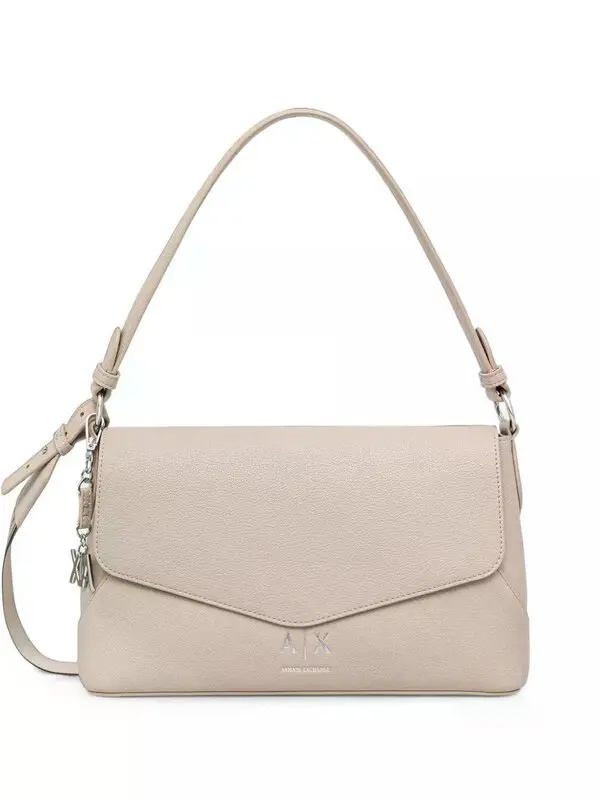 Armani Exchange Logo-plaque Pebbled Shoulder Bag
