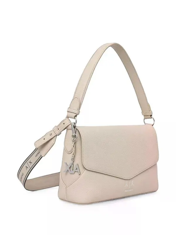 Armani Exchange Logo-plaque Pebbled Shoulder Bag
