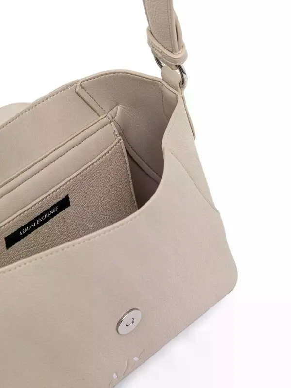 Armani Exchange Logo-plaque Pebbled Shoulder Bag