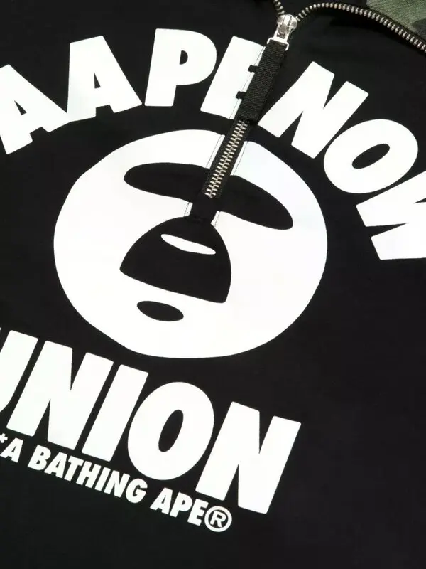 AAPE BY *A BATHING APE Camouflage-collar Logo-print Sweater