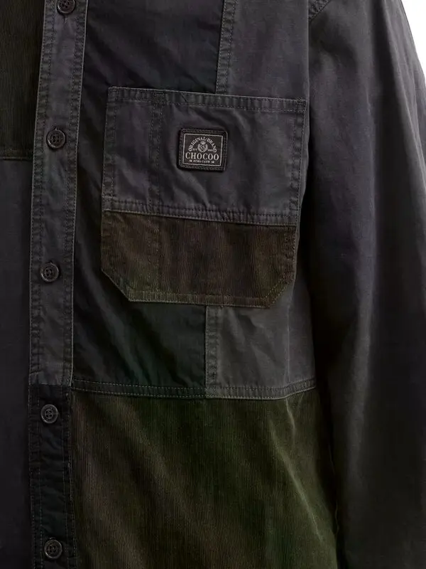 CHOCOOLATE Patchwork Long-sleeve Shirt
