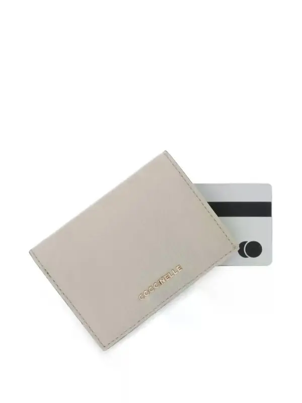 COCCINELLE Small Metallic Pebbled Logo-lettering Wallet